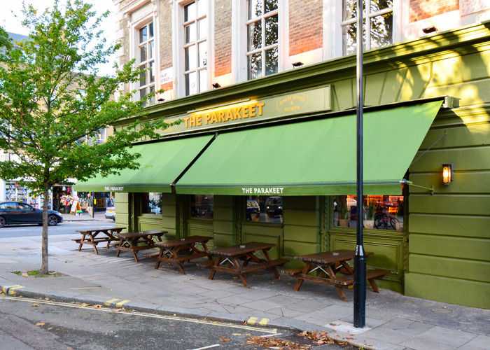 Traditional Awnings Installation at The Parakeet Restaurant, Kentish ...