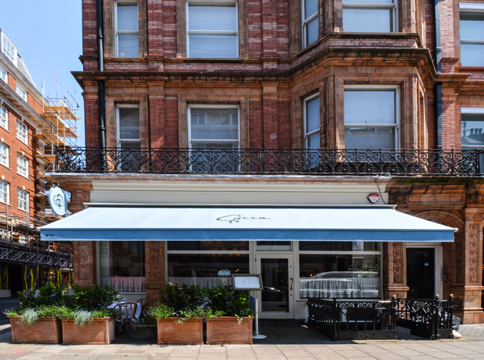 Architects favourite Greenwich Cantilever Awning for Socca Restaurant ...